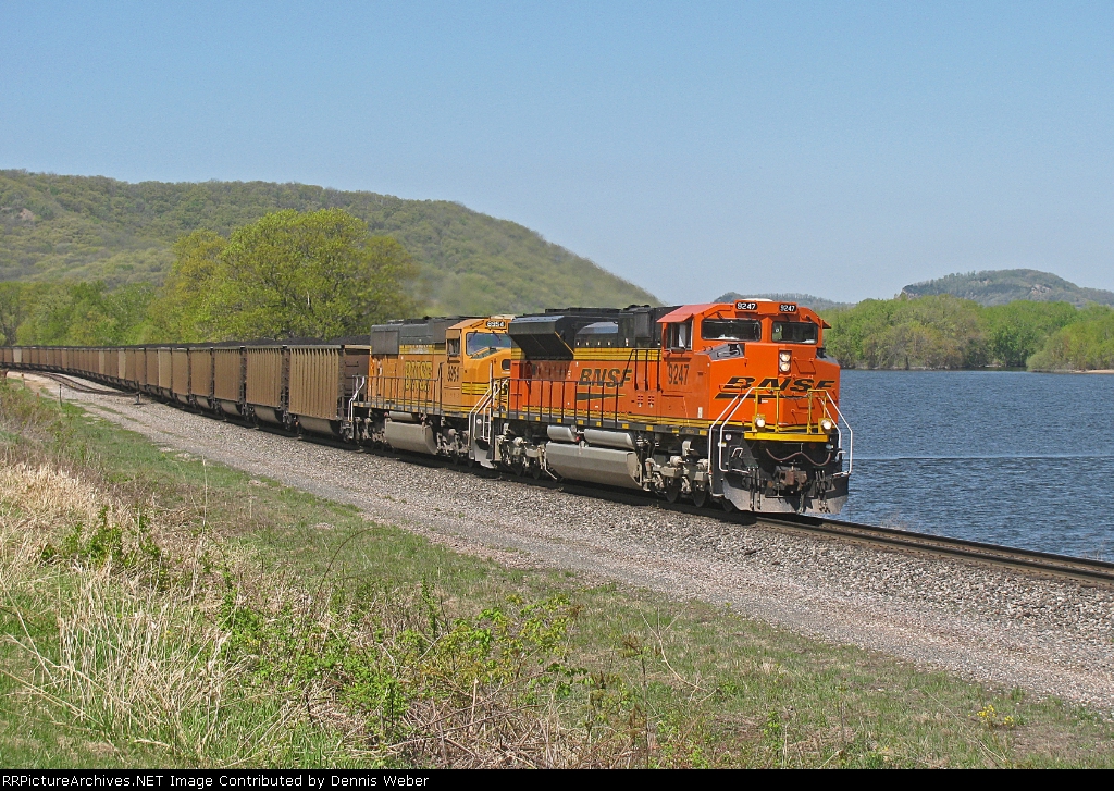 Great Day BNSF ACE Leads Unit Coal Load.